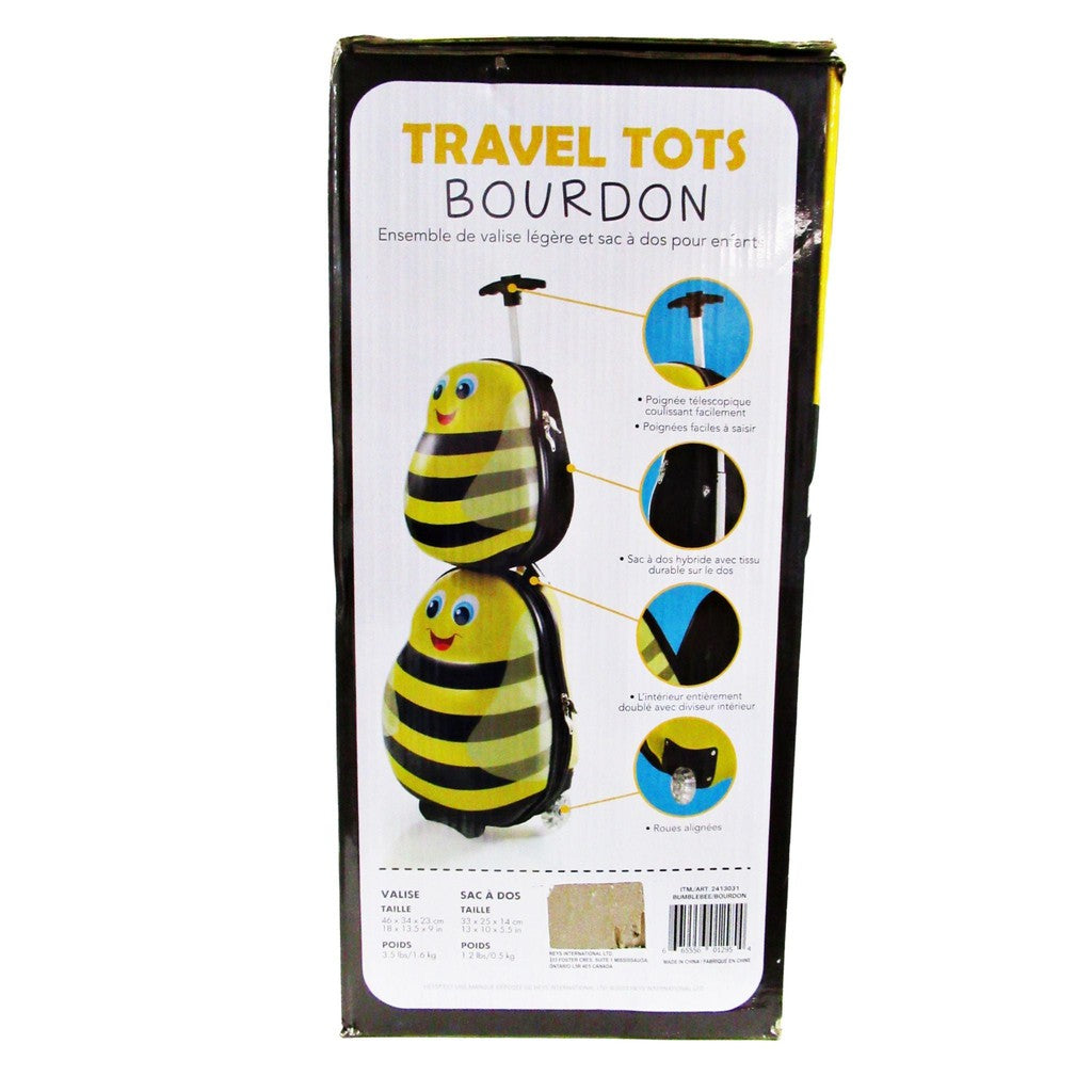 Heys Travel Tots 2 Piece Kids Luggage & Backpack Set Bumblebee – Liquidation Nation