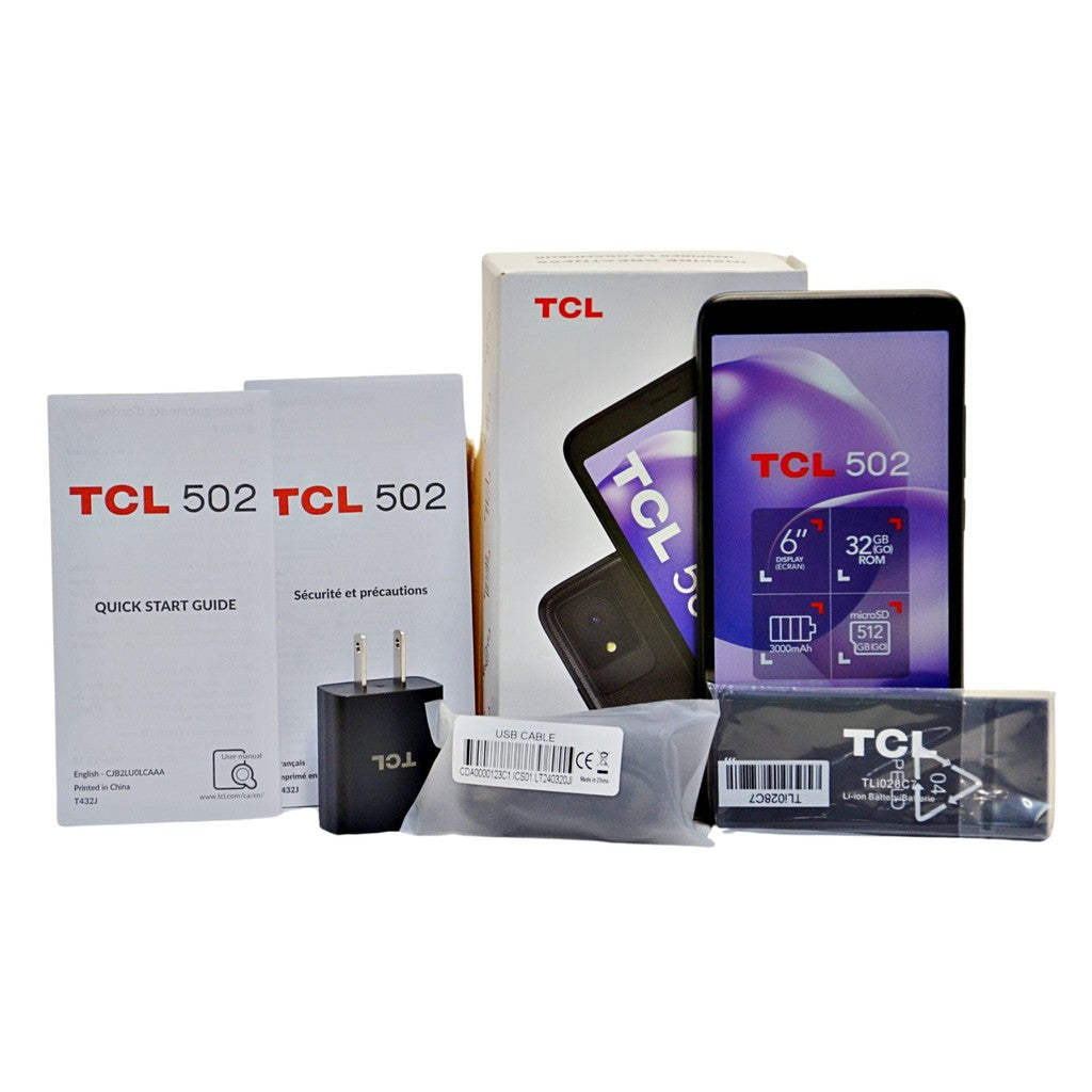 TCL Cell Phone TCL 502 (T432J) - Prime Black – Liquidation Nation