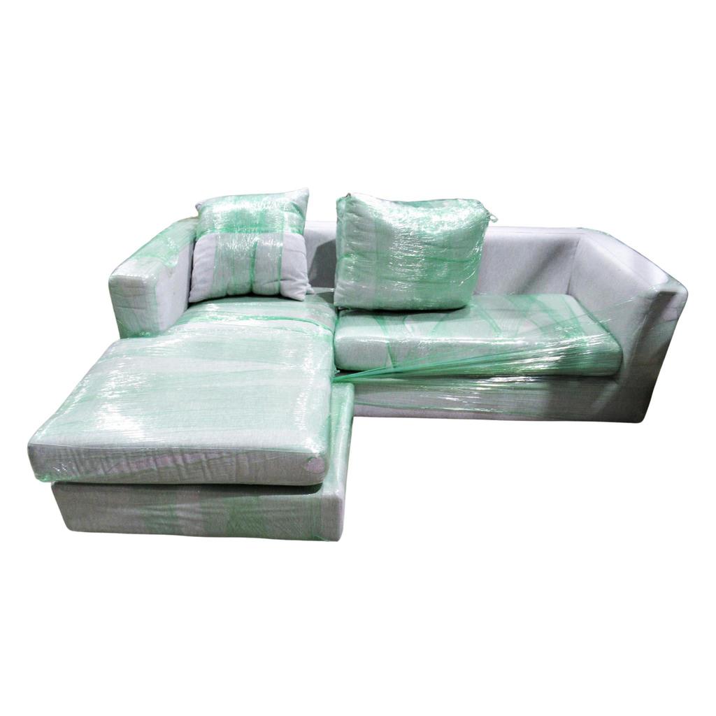 Carly Modern 2 Piece Fabric Sofa w/ Reversible Chaise Grey ...