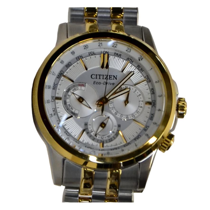 Citizen Men's Classic Day/Date Eco-Drive Ring Silver Watch BU2104-55A ...