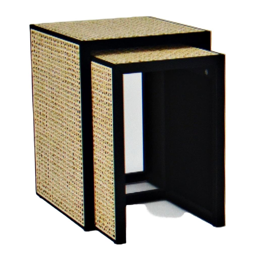 Threshold Nesting Accent Table Black/Natural – Liquidation Nation