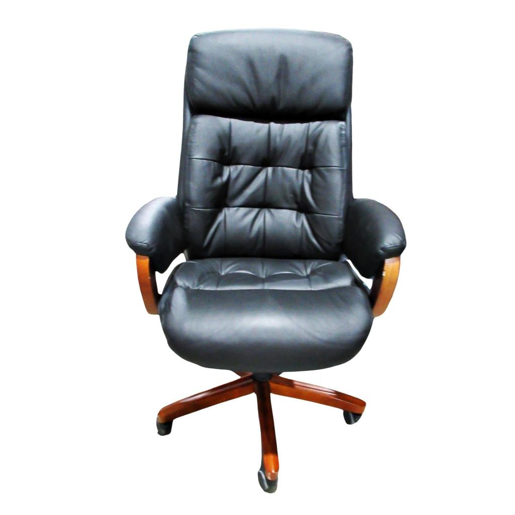 Tuscany Top Grain Leather High Back Executive Office Chair Black ...