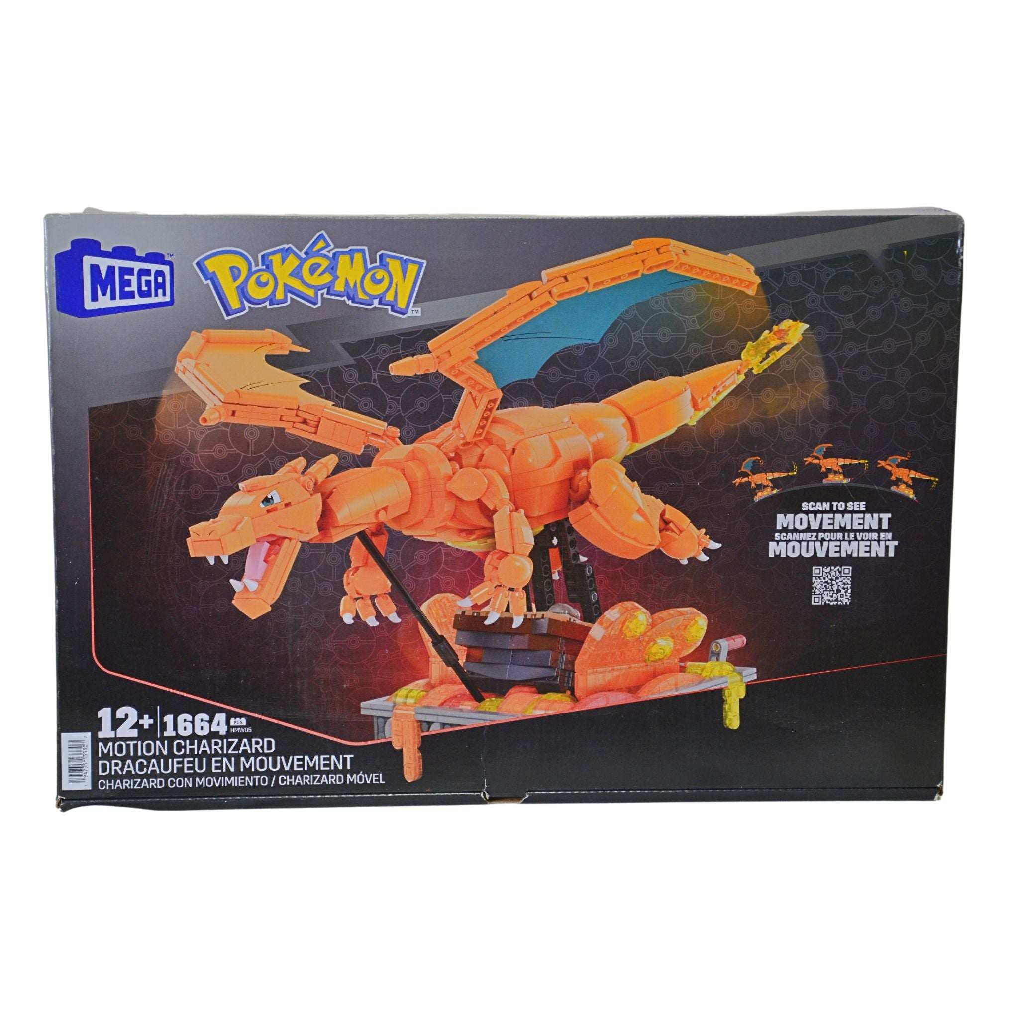 Mega Pokemon Charizard Building Kit with Motion (1664 Pcs) for Collect ...