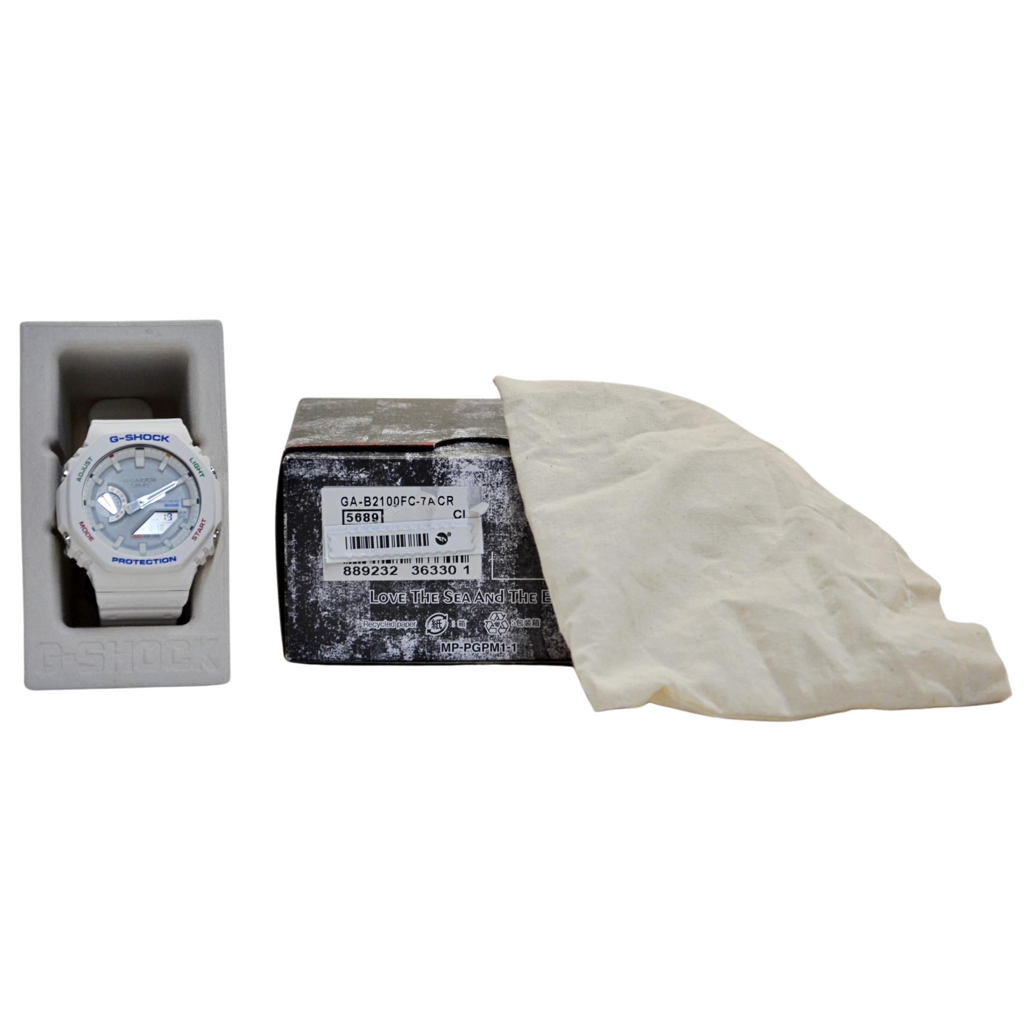 Casio Men's G-Shock Solar Powered White with Multi-Color Accents Watch ...