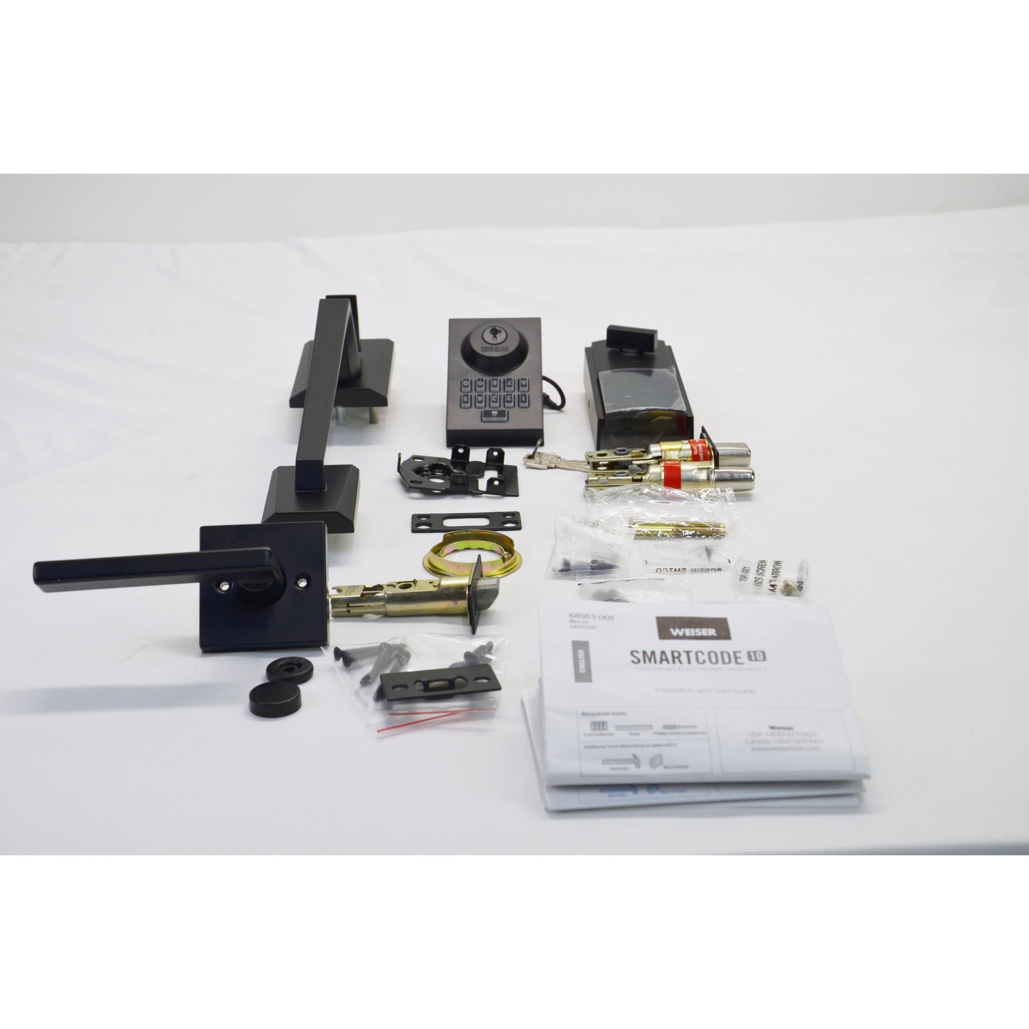 Weiser Smartcode 10 Electronic Deadbolt And Handleset Combo Pack Age