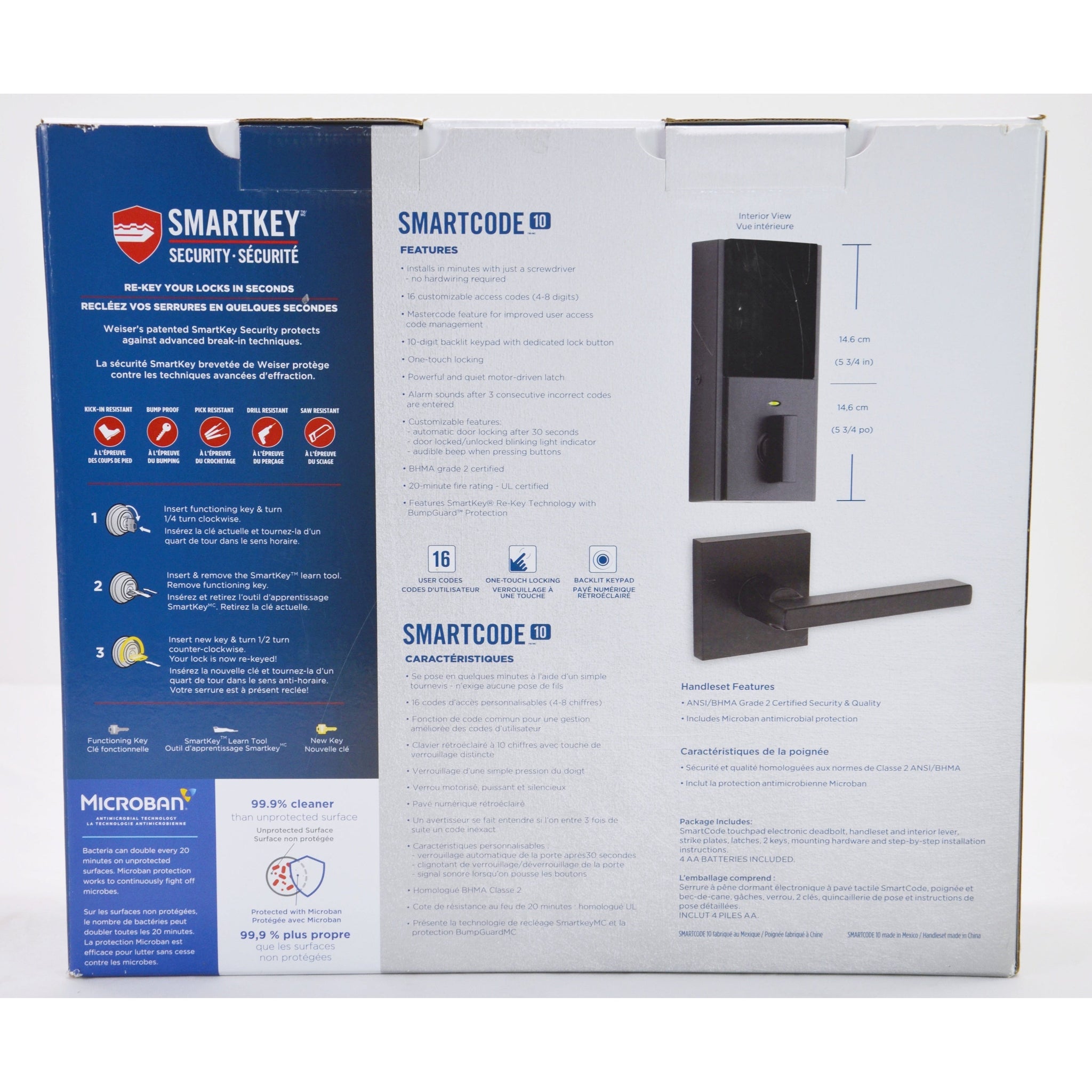 Weiser Smartcode 10 Electronic Deadbolt And Handleset Combo Pack Age