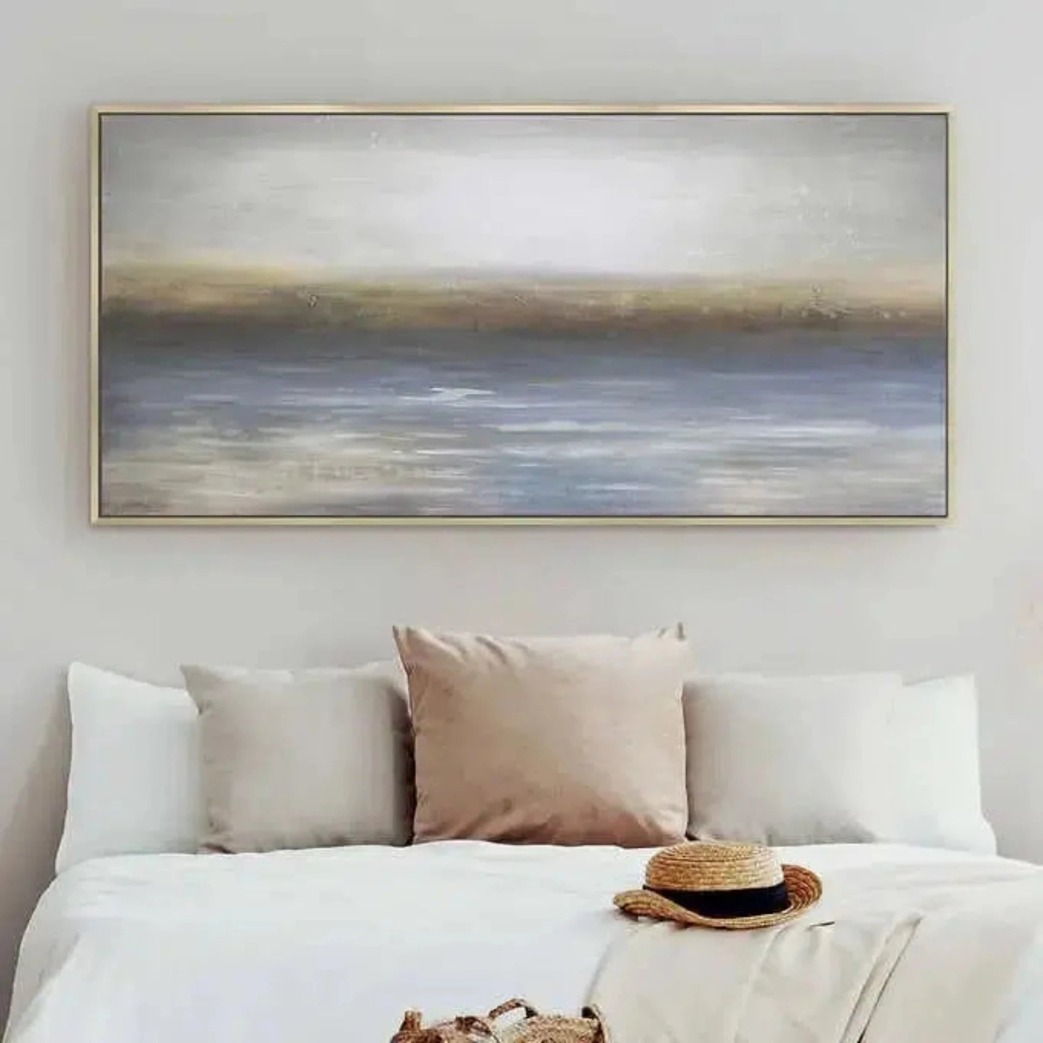 "Calm Sea" Framed Canvas Painting – Liquidation Nation