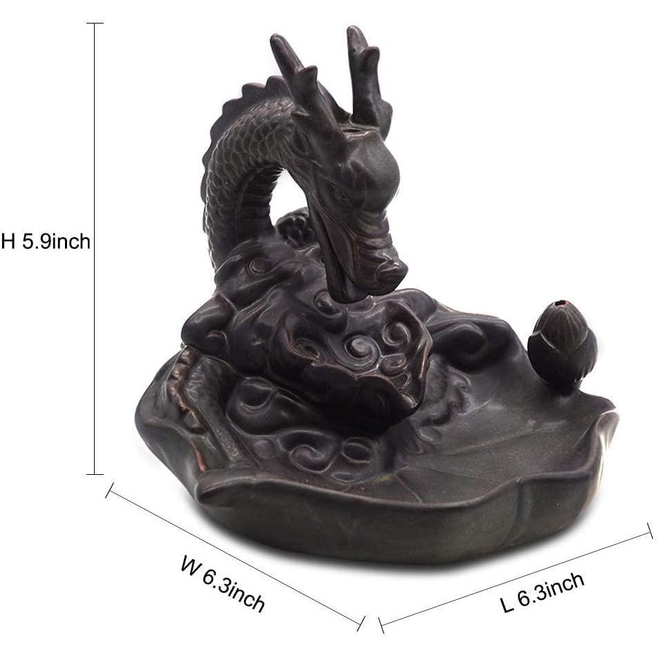 Ceramic Dragon Incense Burner Gray – Liquidation Nation