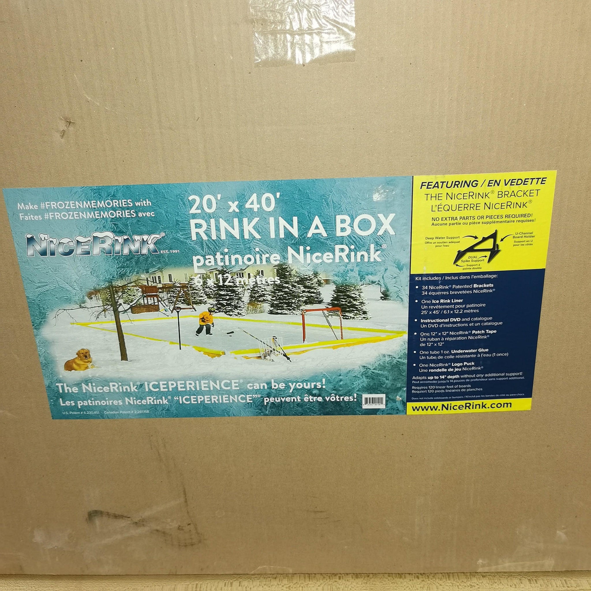 NiceRink 6.1 m x 12.2 m (20 ft. x 40 ft.) Rink-in-a-Box – Liquidation ...