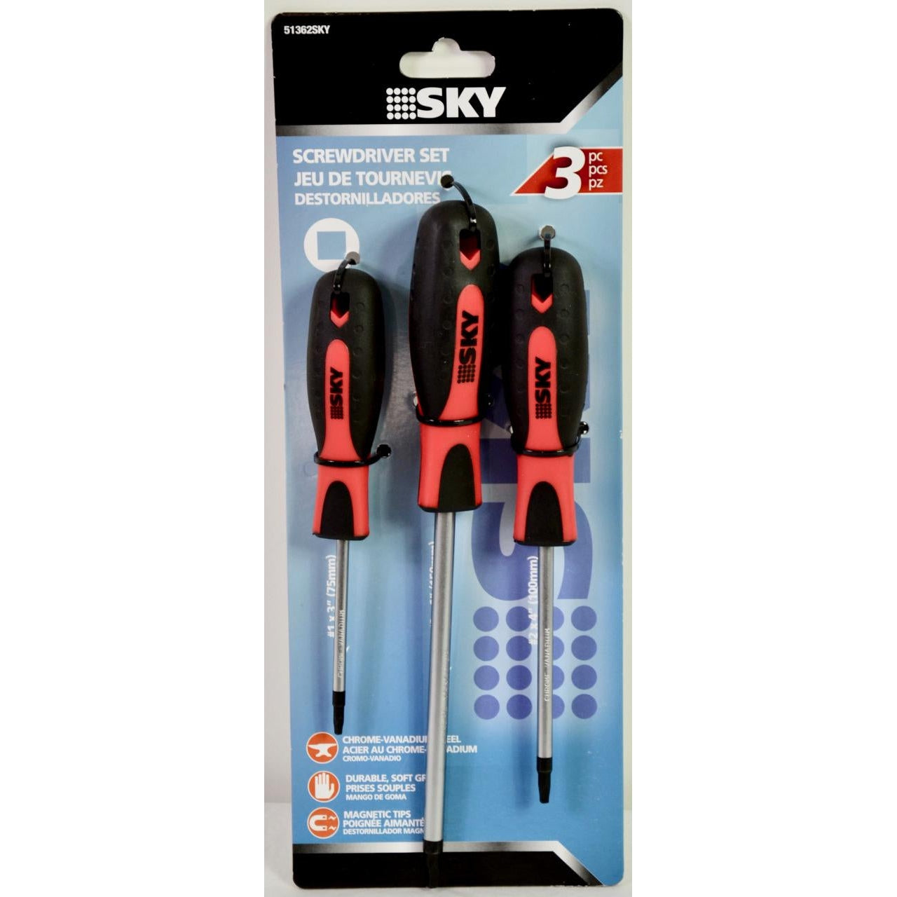 SKY 3-Piece Screwdriver Set (Robertson Head) – Liquidation Nation